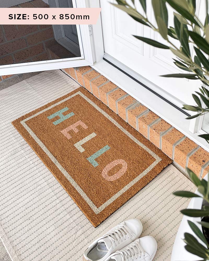 Pastel Hello Mate Doormat - Door Mates