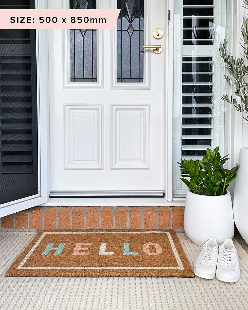 Pastel Hello Mate Doormat - Door Mates
