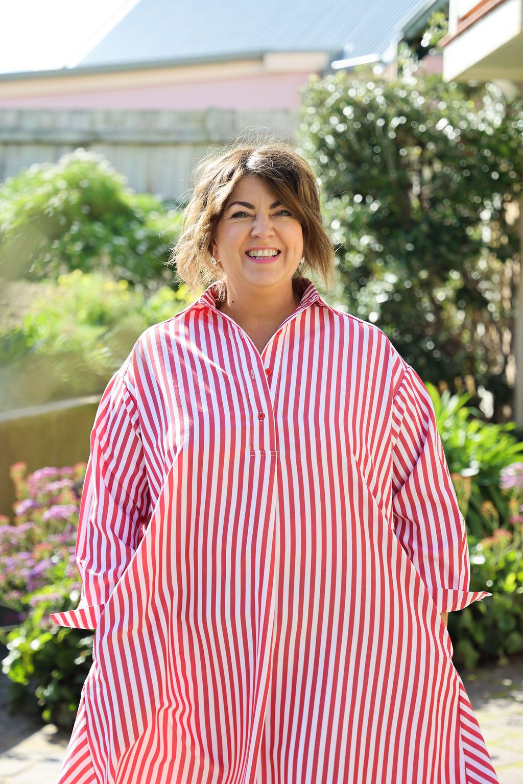 Margot Dress – Chilli Stripe – The Grace Collection Australia
