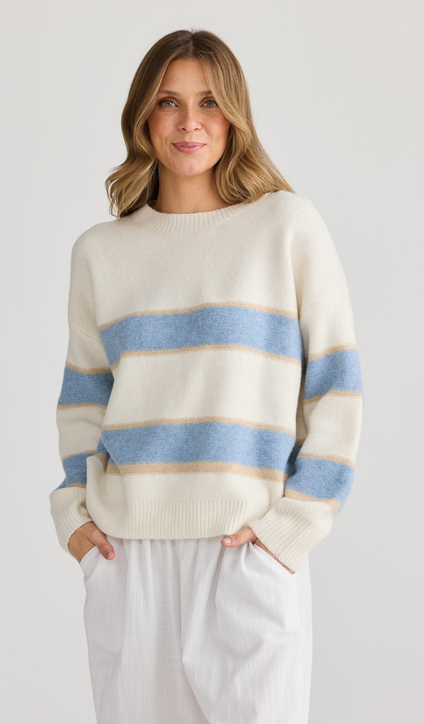 Overboard Knit - Lake Stripe – The Grace Collection Australia
