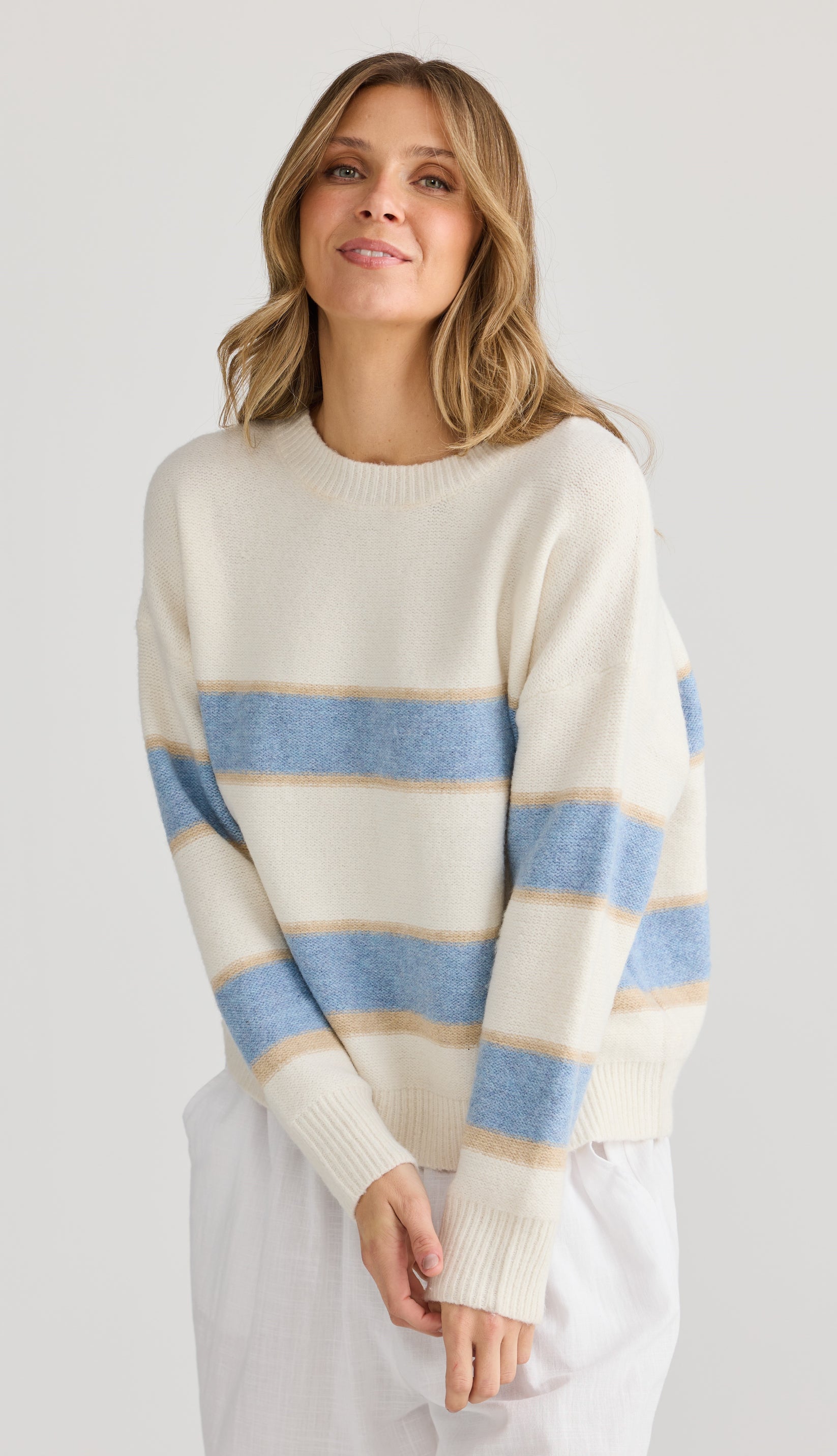 Overboard Knit - Lake Stripe – The Grace Collection Australia
