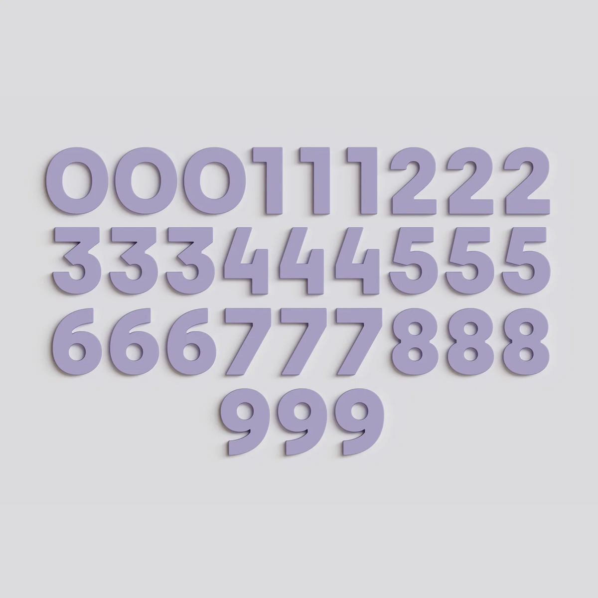 Strong Number Magnets - Grape